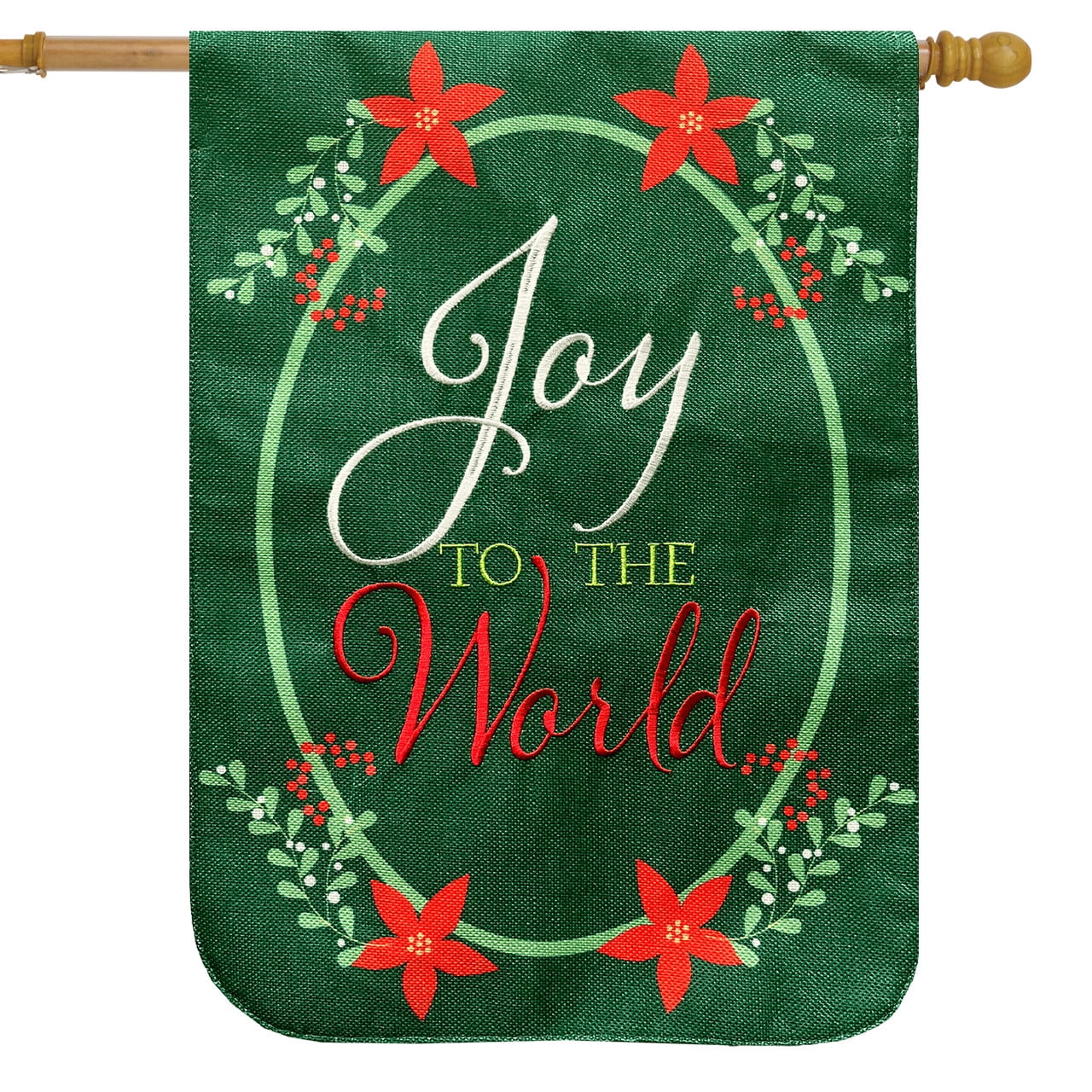 Briarwood Lane Joyful World Burlap House Flag - Walmart.com