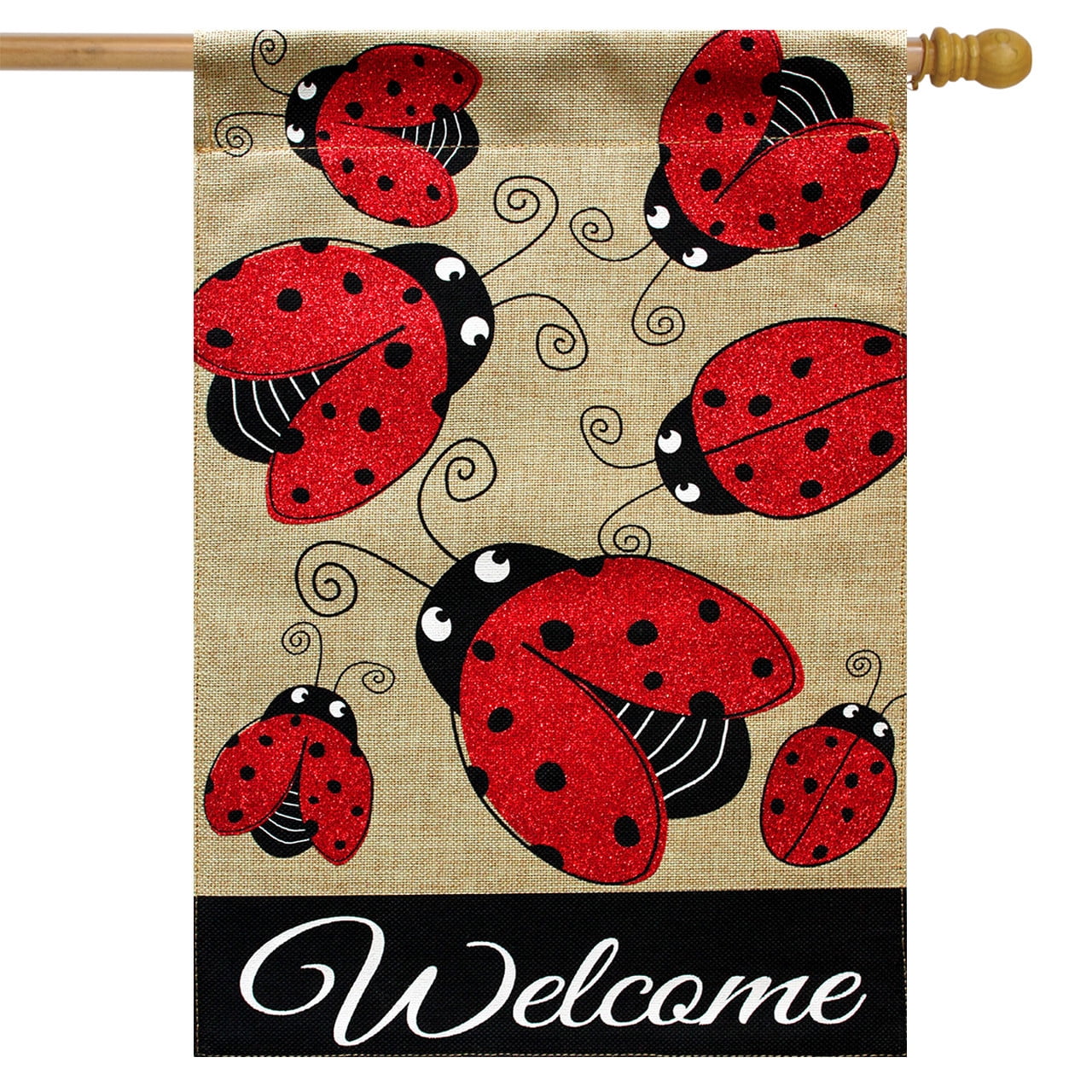 Briarwood Lane Ladybug Gathering Burlap House Flag - Walmart.com