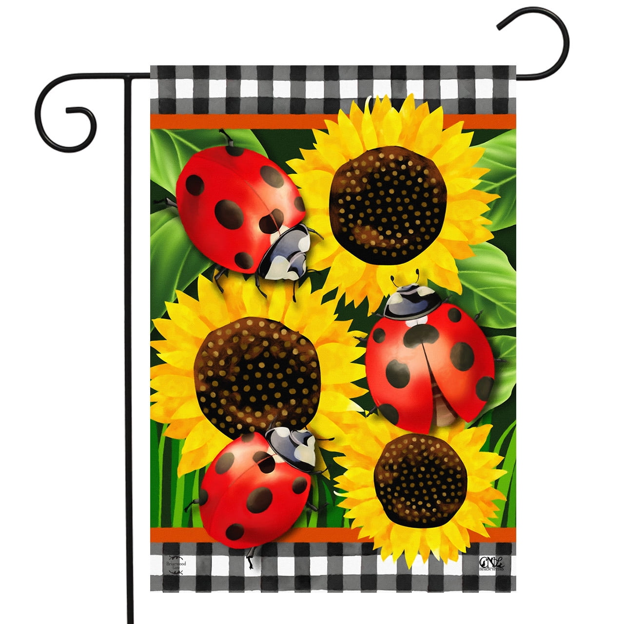 Briarwood Lane Small Double Sided Ladybugs and Sunflowers Summer Garden ...
