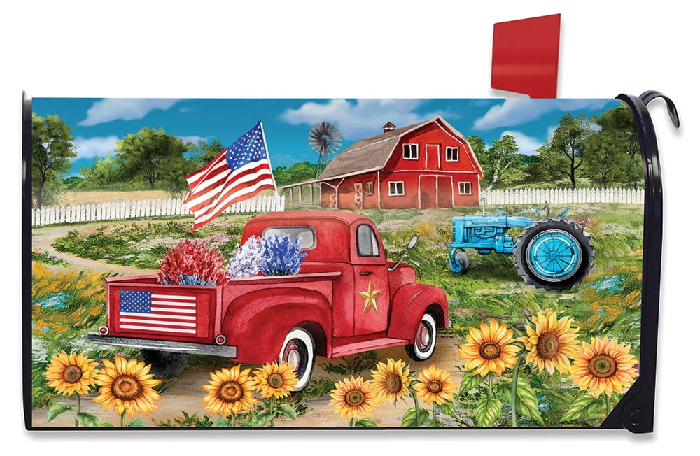 Briarwood Lane Land Of The Free Patriotic Large Oversized Mailbox Cover ...