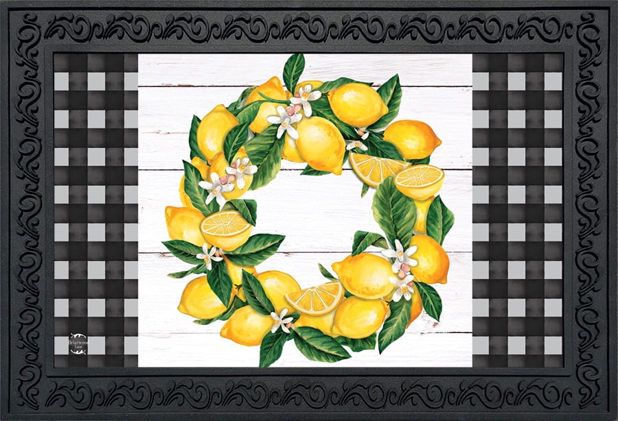 Briarwood Lane Lemon Wreath Summer Doormat - Walmart.com