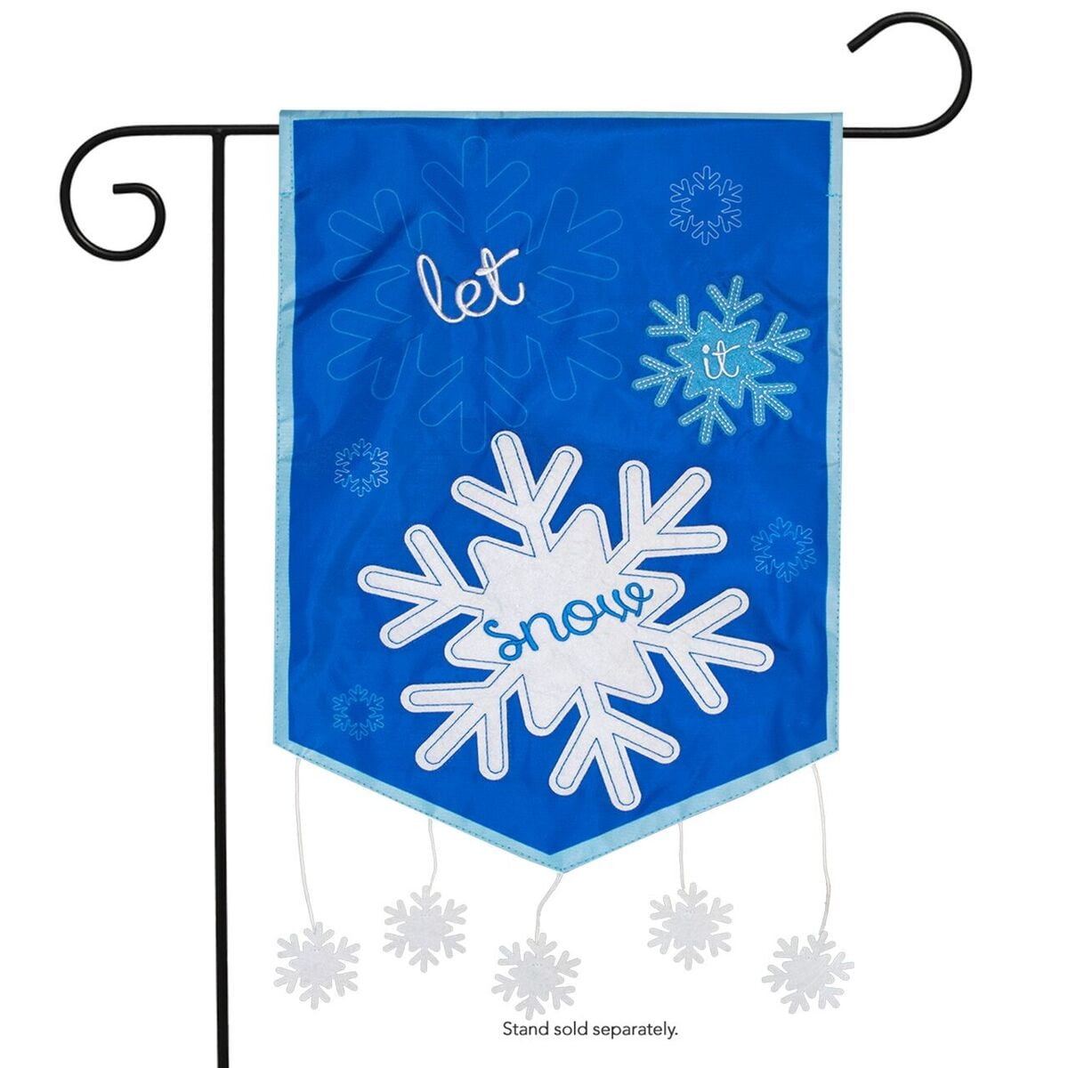Briarwood Lane Let It Snow Applique Garden Flag - Walmart Business Supplies