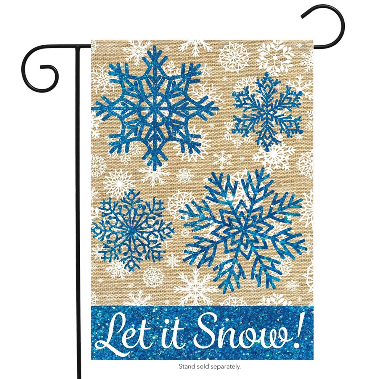 Briarwood Lane Let It Snow Burlap Winter Garden Flag - Walmart.com