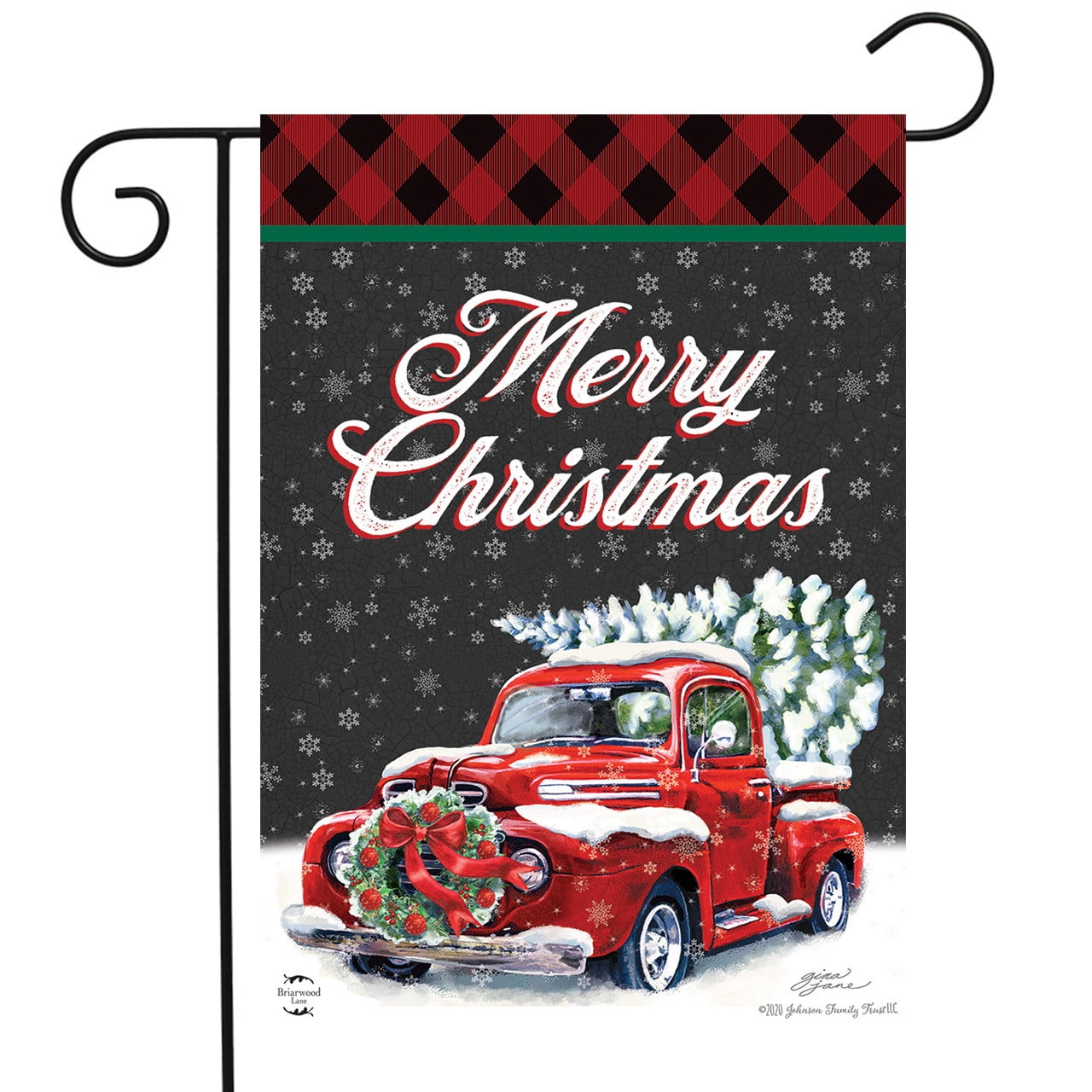 Briarwood Lane, Garden Flag, Merry Christmas Pickup, 12.5" x 18 ...