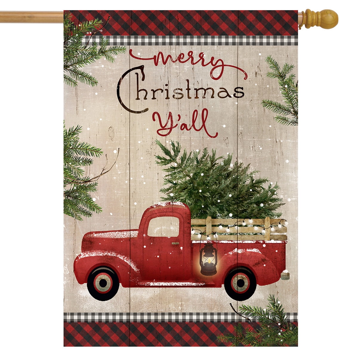 Briarwood Lane Merry Christmas Y'all Double Sided House Flag - Walmart.com