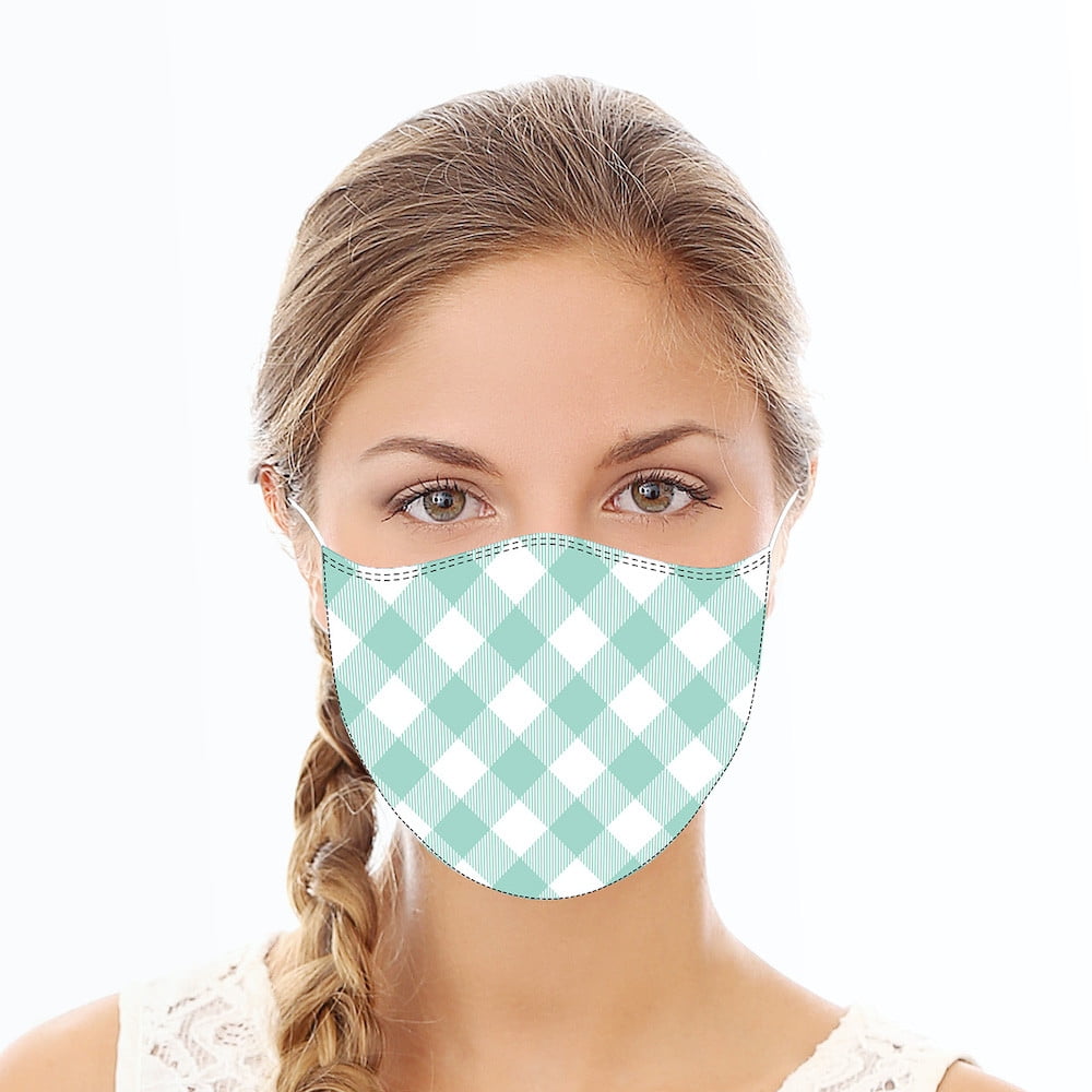 Briarwood Lane Mint Plaid Reusable Cloth Face Mask - Walmart.com