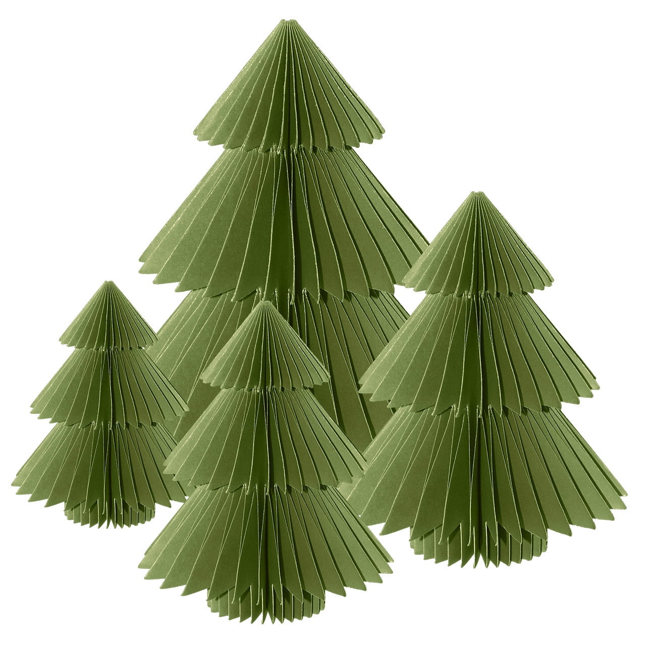 Briarwood Lane Multipack S-M-L-XL Green Tree Honeycomb Paper Decor (4 ...