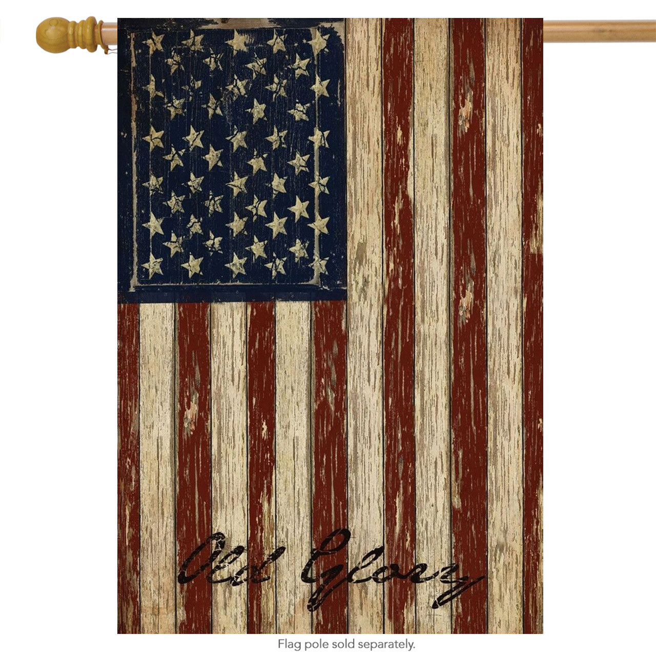 Briarwood Lane Old Glory Patriotic Primitive House Flag - Walmart.com