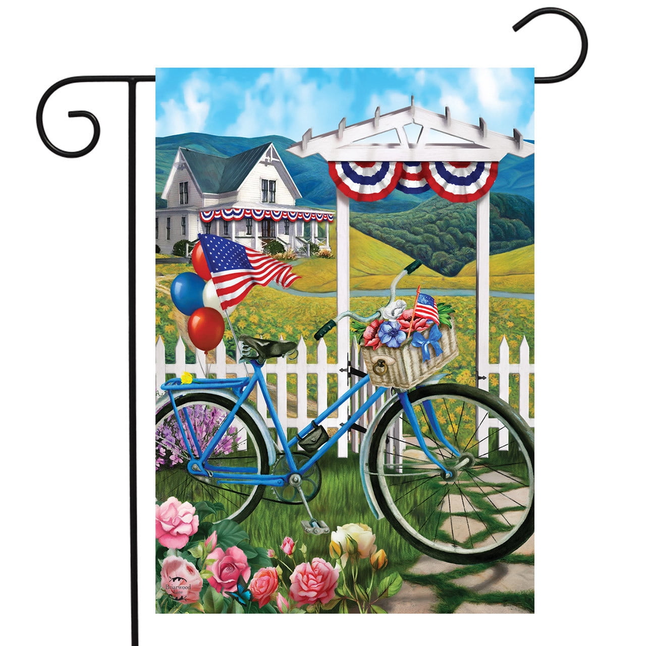 Briarwood Lane Patriotic Bicycle Summer Garden Flag - Walmart.com