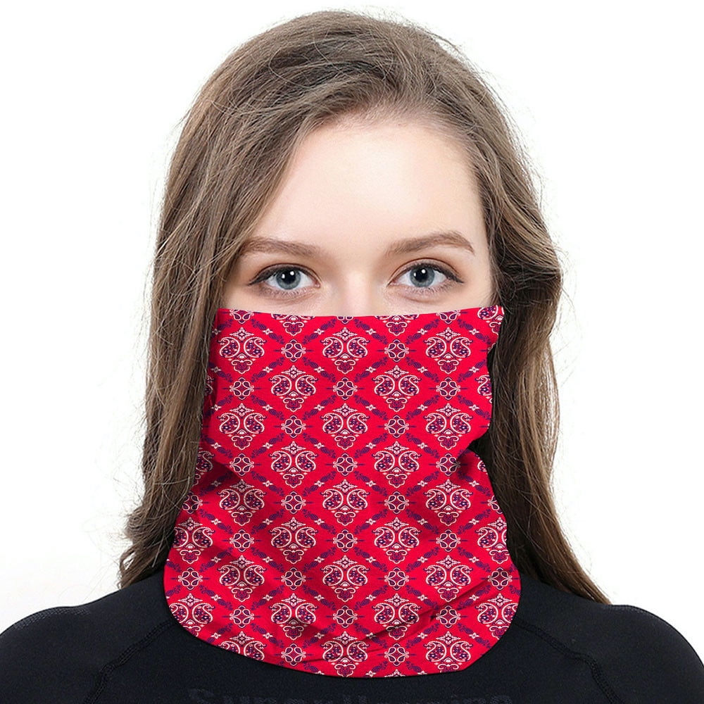 Briarwood Lane Red Paisley Wrap-Around Face Covering Neck Gaiter ...