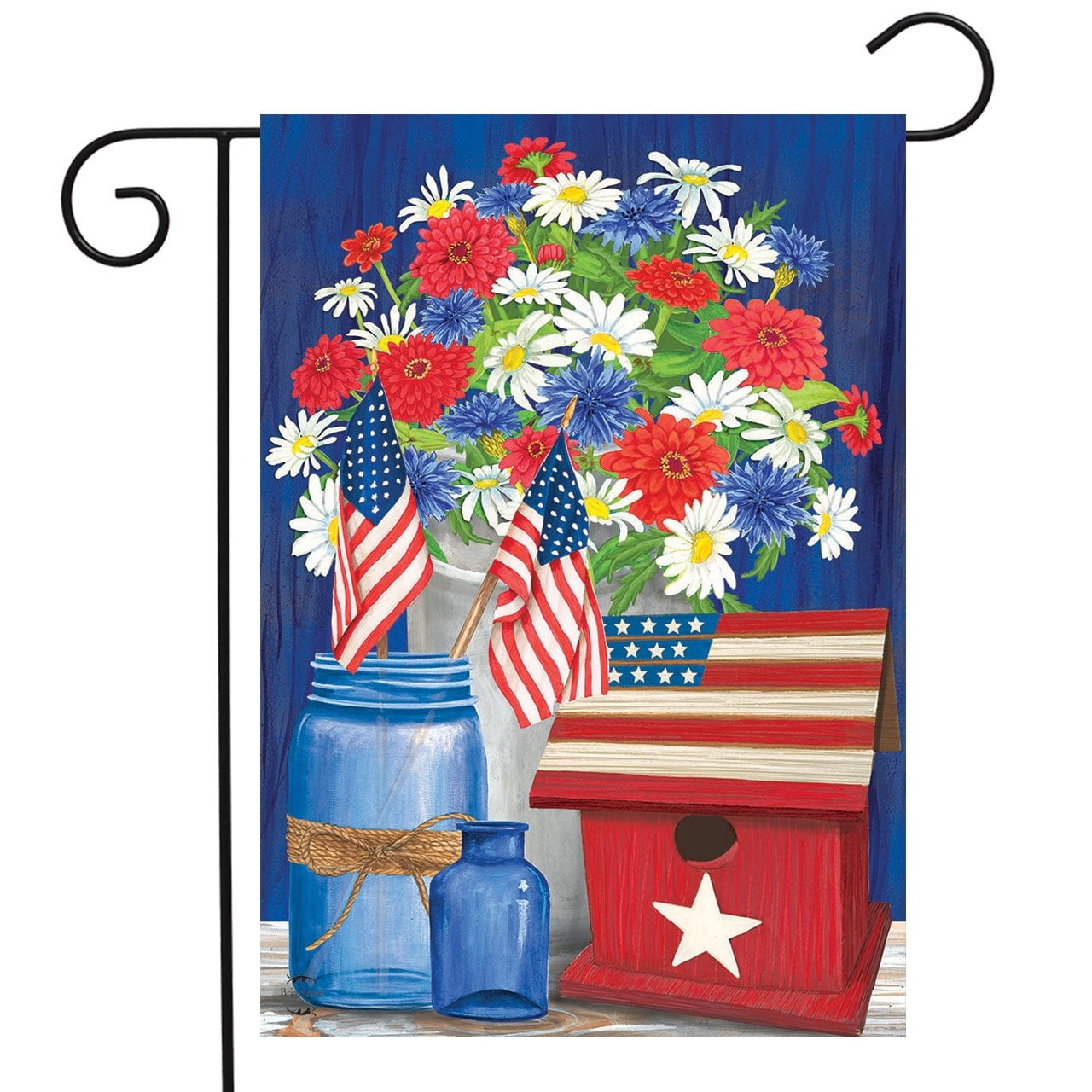 Briarwood Lane Red White and Blue Patriotic Garden Flag - Walmart.com