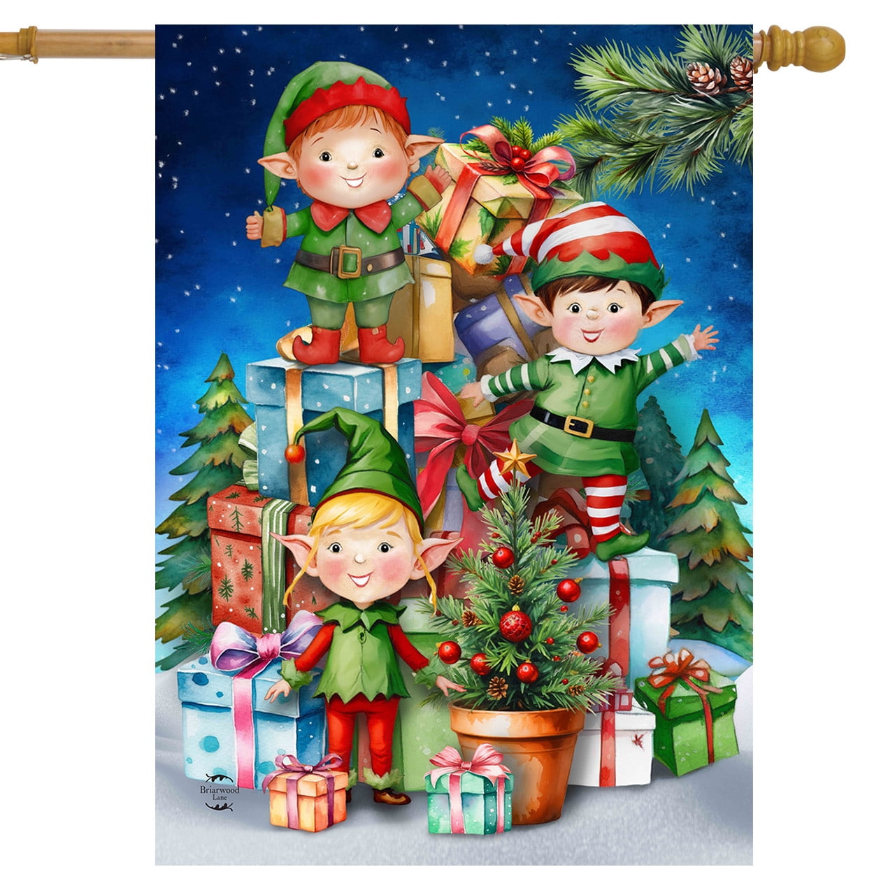 Briarwood Lane Santa's Elves House Flag - Walmart.com