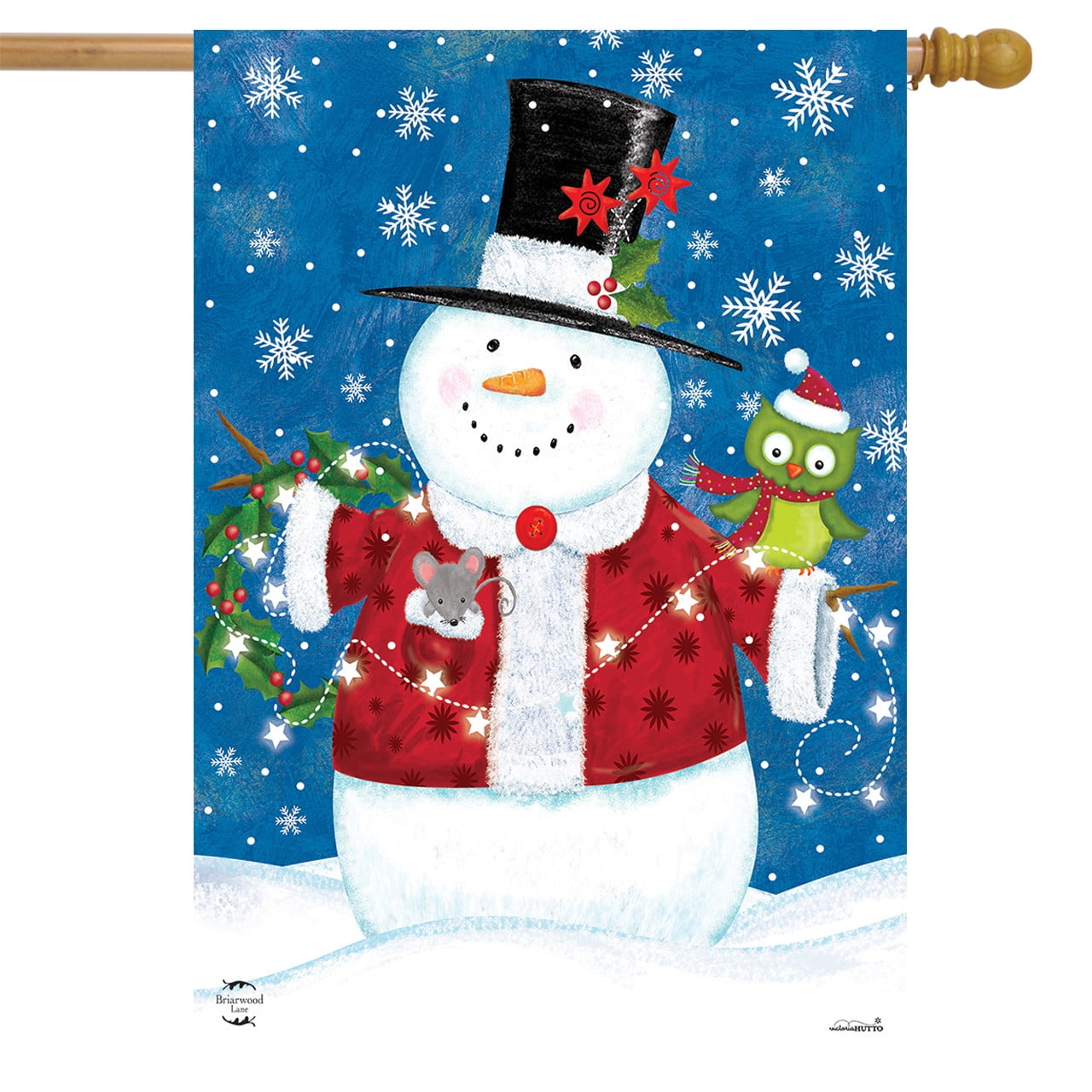 Briarwood Lane Snow Day Cheer Christmas House Flag - Walmart.com