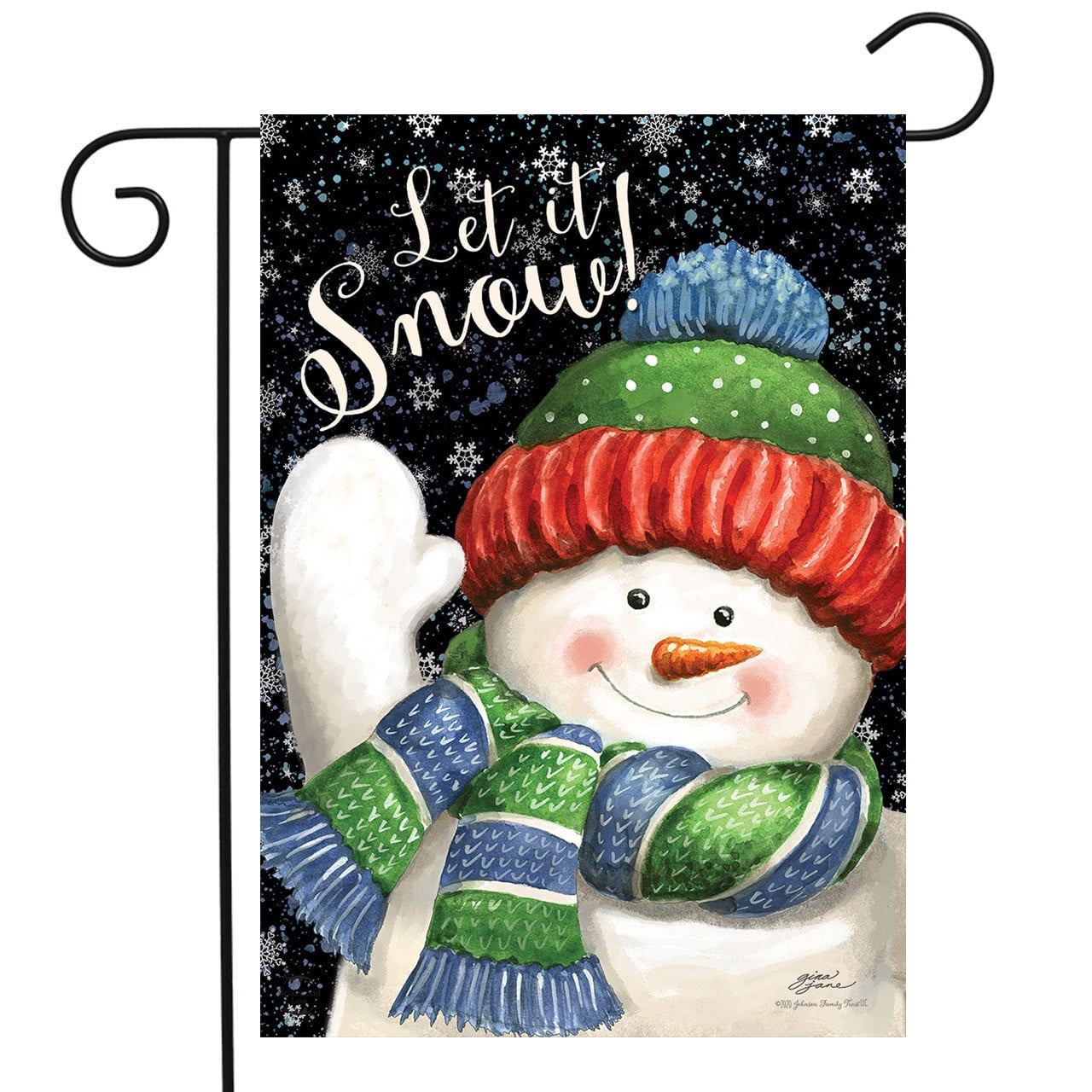 Briarwood Lane Snow Time Snowman Winter Garden Flag, 12.5 x 18 ...