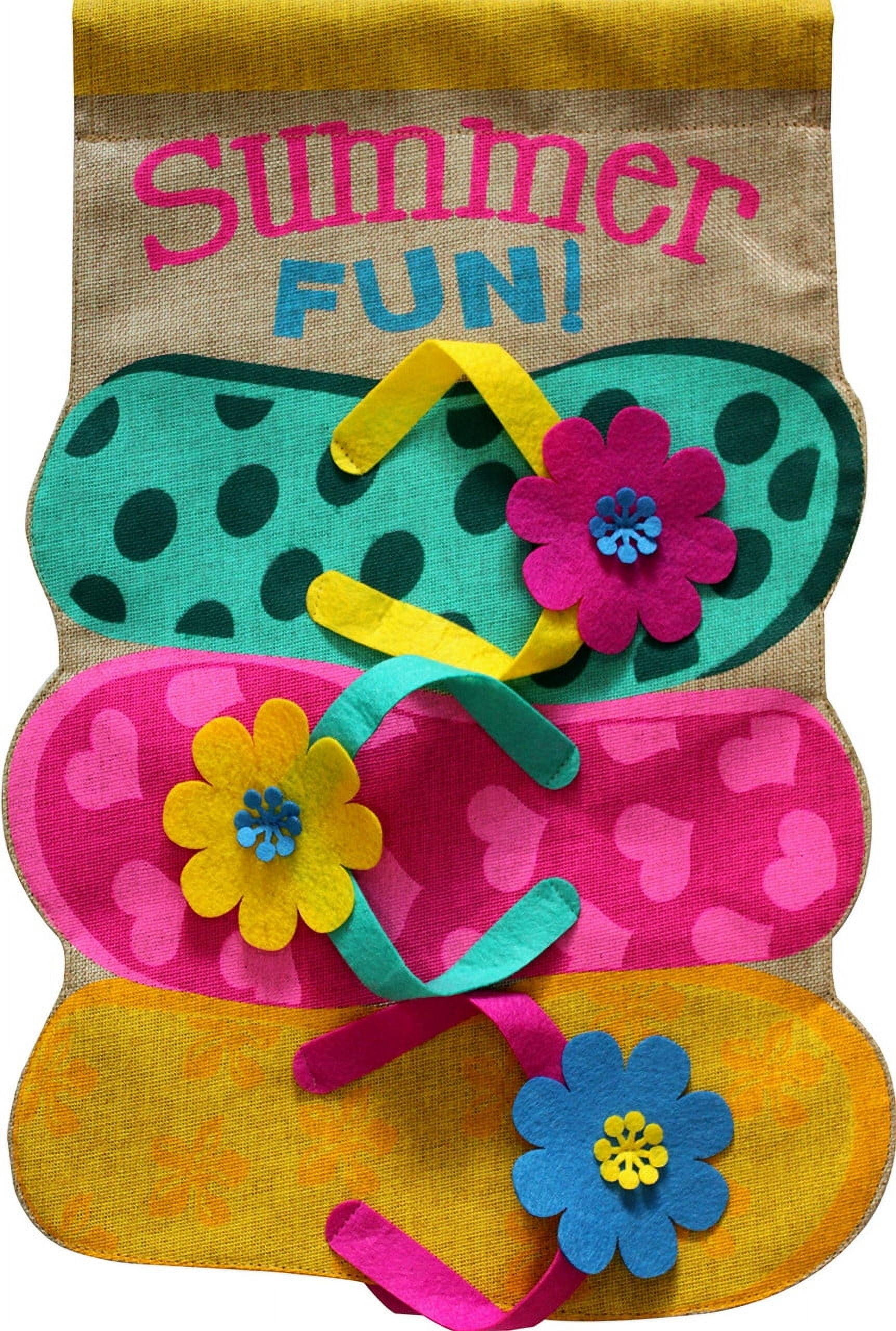 Briarwood Lane Summer Fun Flip Flops Burlap Garden Flag - Walmart.com