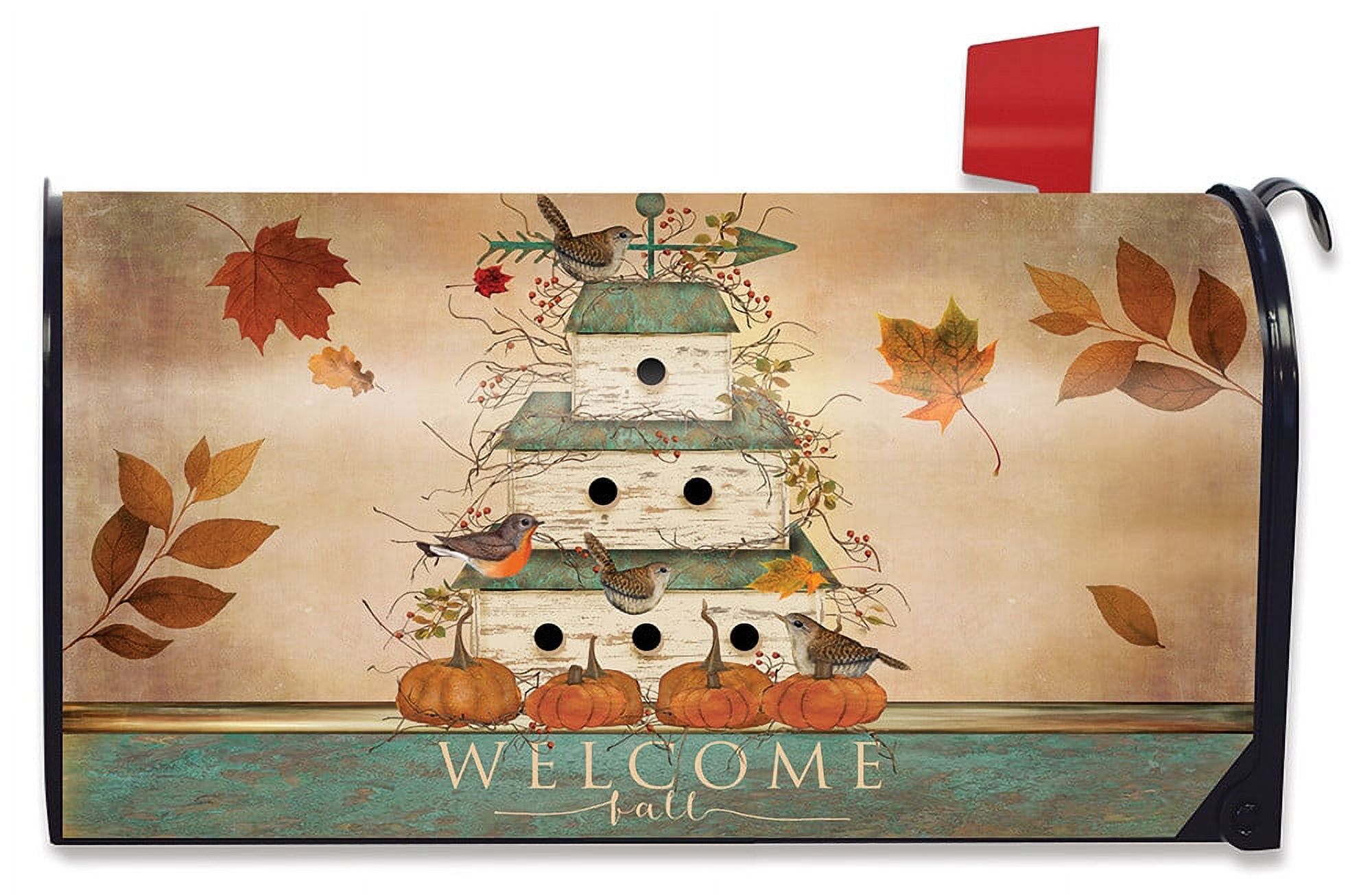 Briarwood Lane Welcome Fall Birdhouse Primitive Mailbox Cover - Walmart.com