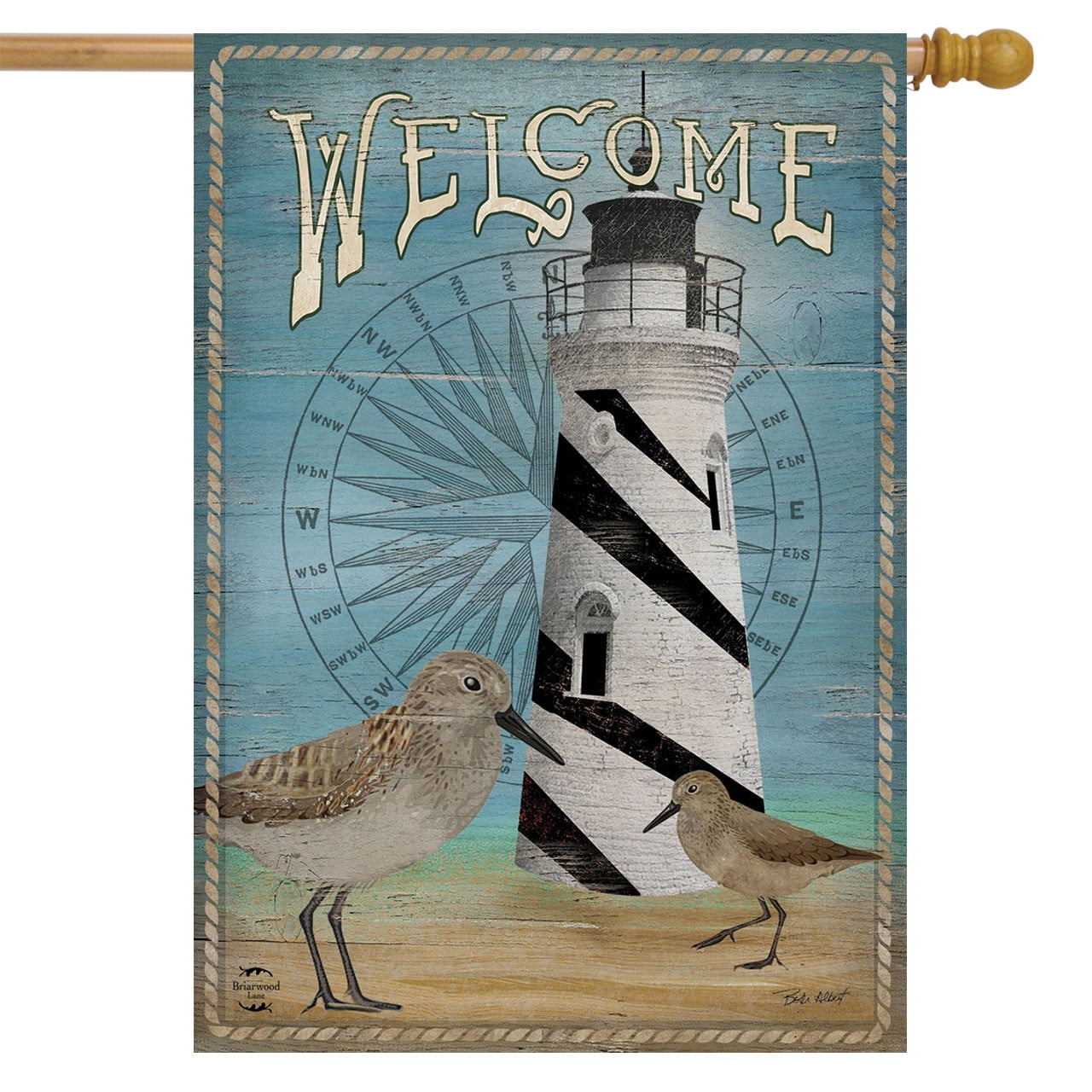 Briarwood Lane Welcome Lighthouse House Flag - Walmart.com