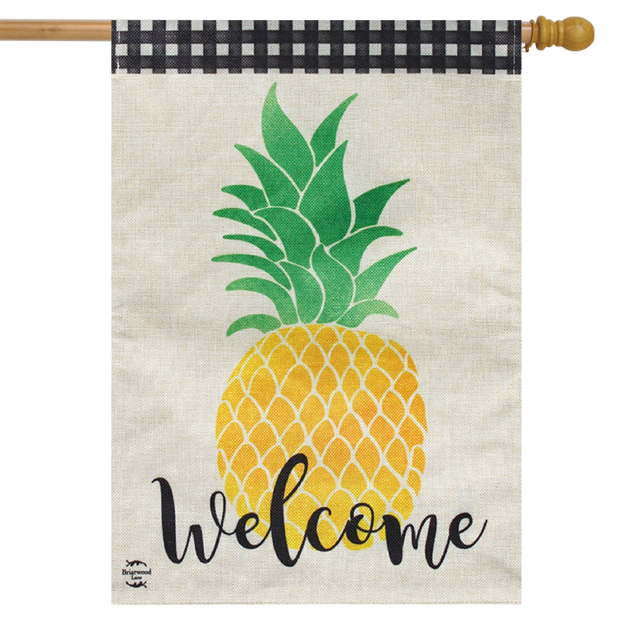Briarwood Lane Welcome Pineapple Everyday Burlap House Flag - Walmart.com