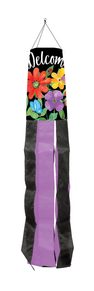 Briarwood Lane Whimsy Flowers Spring Windsock - Walmart.com