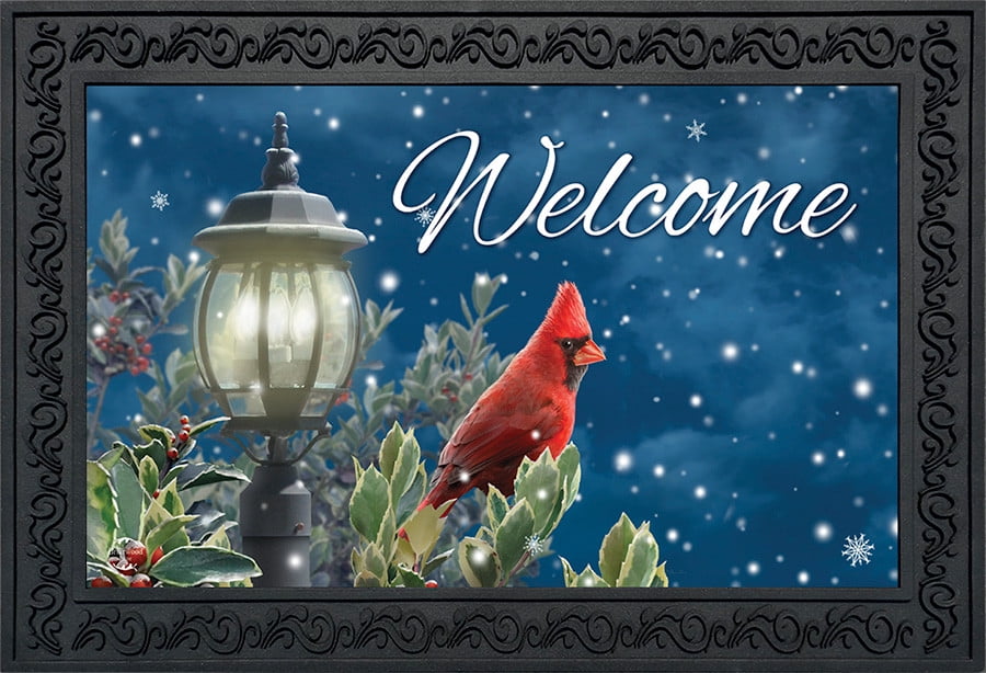 Briarwood Lane Winter Solitude Cardinal Doormat - Walmart.com