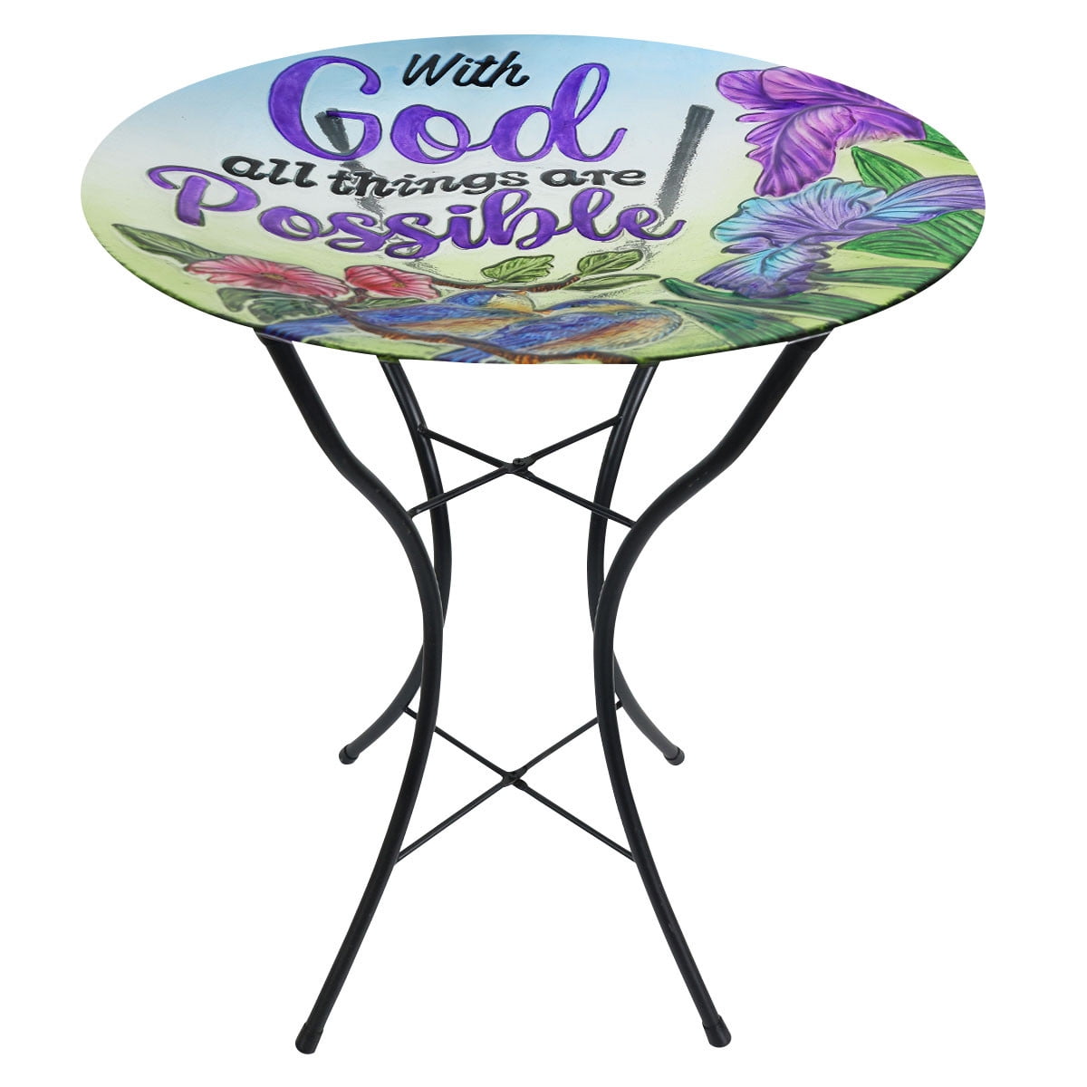 Briarwood Lane With God Glass Birdbath - Walmart.com