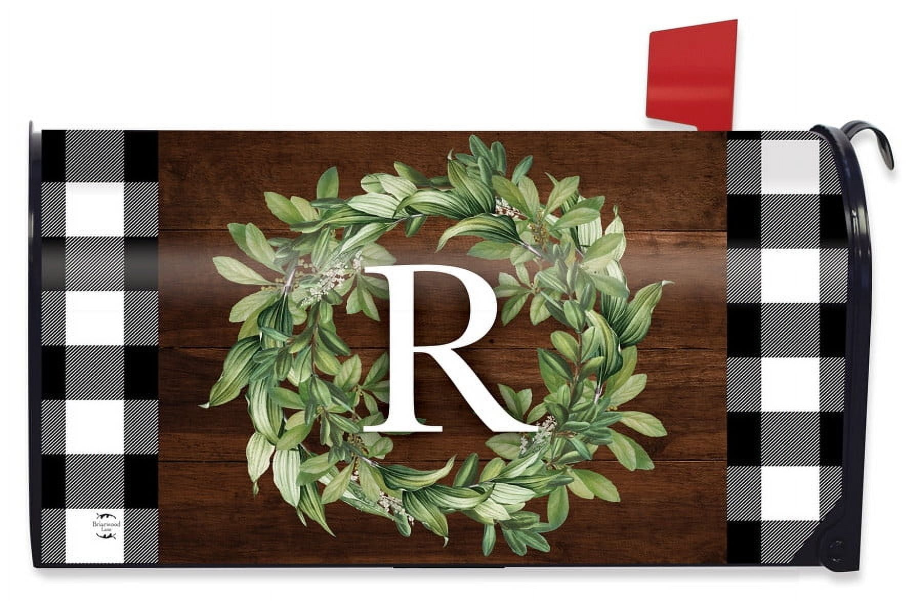 Briarwood Lane Wreath Monogram Letter R Mailbox Cover - Walmart.com