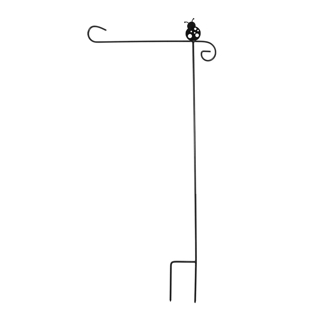 Briarwood Lane Wrought Iron Ladybug Garden Flag Stand - Walmart ...