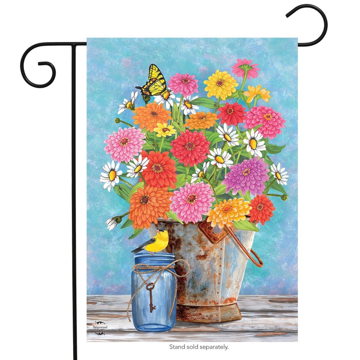 Briarwood Lane Zinnias Spring Garden Flag - Walmart.com