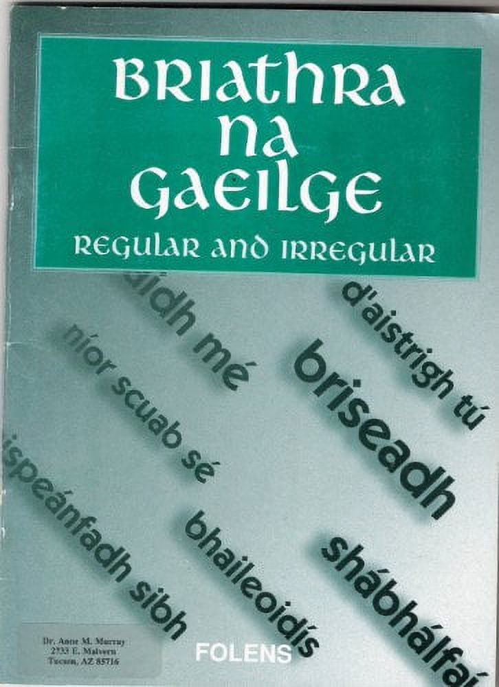 Pre-Owned Briathra Na Gaeilge: Regular and Irregular Verbs Paperback ...