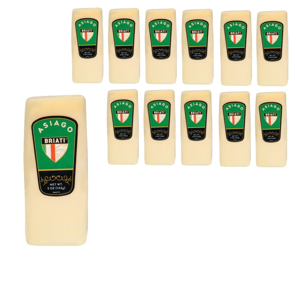 Briati Asiago Cheese Wedge, Nutty Bold Flavor, Perfect Salad Topping ...