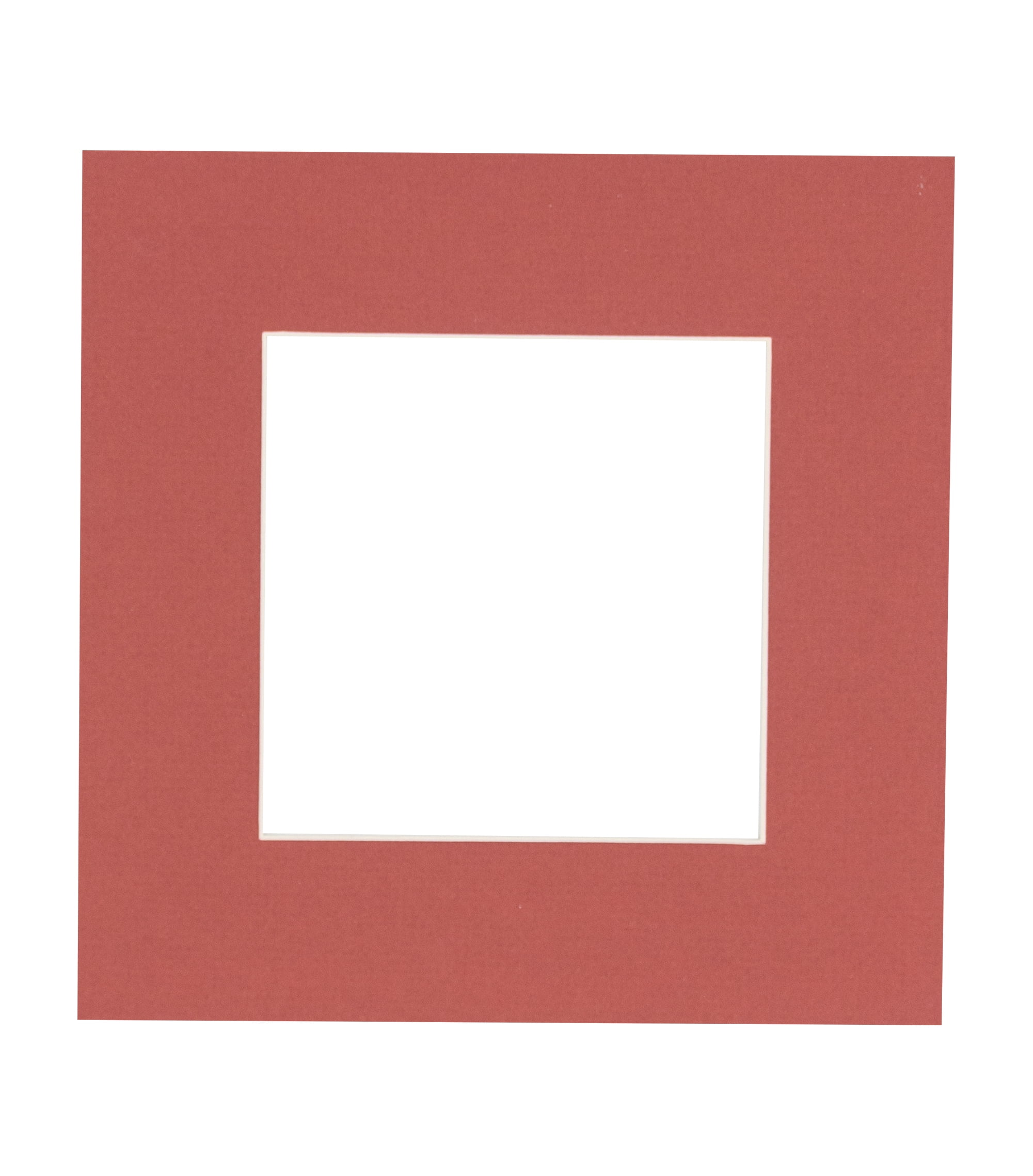 Brick Acid Free 7x7 Square Picture Frame Mat with White Core Bevel Cut ...