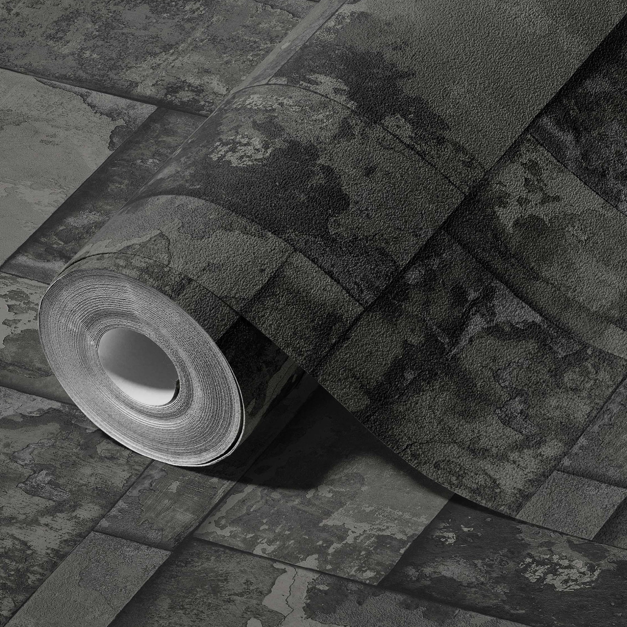 Brick And Stone Textured Wallpaper, Embossed Wallcovering Roll: 41.7”W ...
