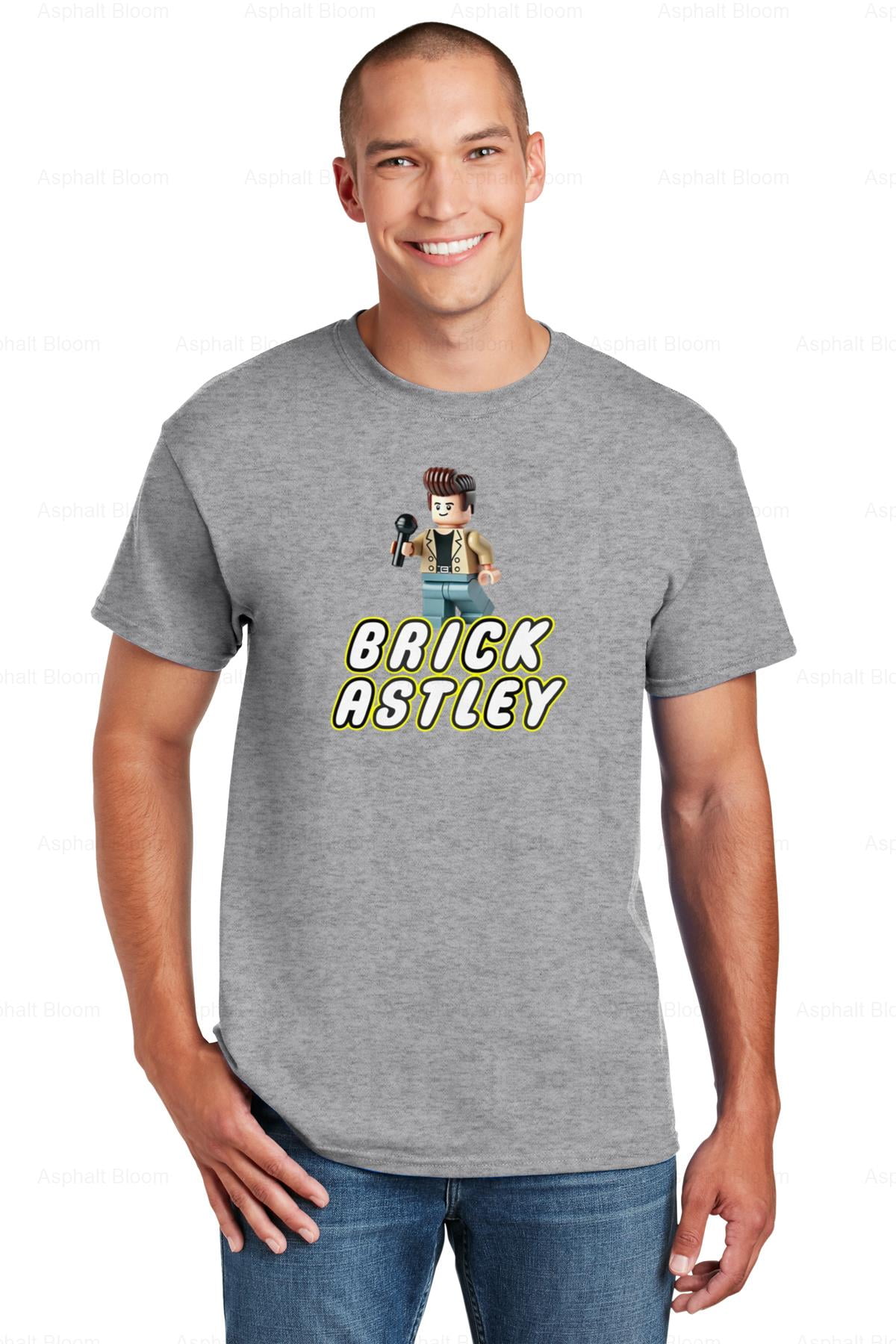 Brick Astley Unisex T-Shirt With Funny Lego Style Music Parody up to ...