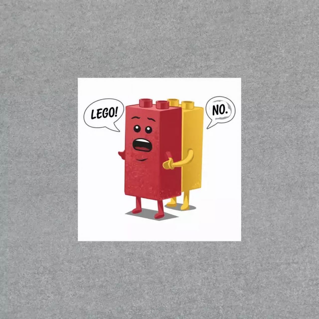 Brick Character Sticker - Cute Red & Yellow Building Block Cartoonphone ...