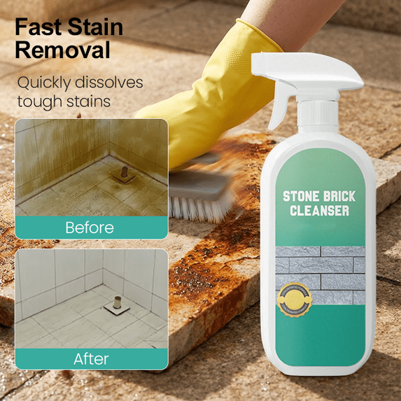 Brick Cleaner Spray 500 Ml, Dissolves Rust Oil Grime Instantly, Gentle ...