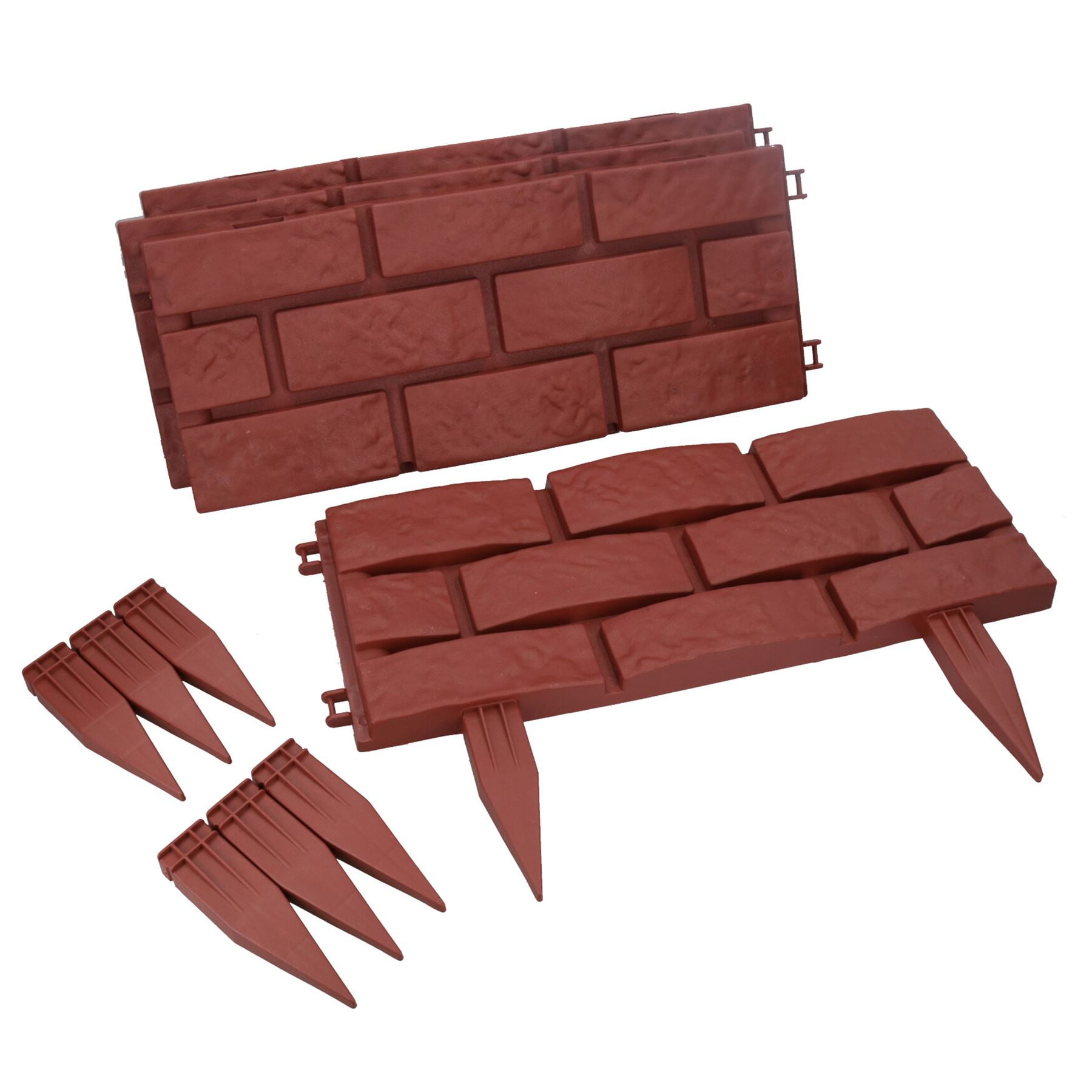 Brick Effect Garden Lawn Edging Border Bordering Separator ABS Plastic ...