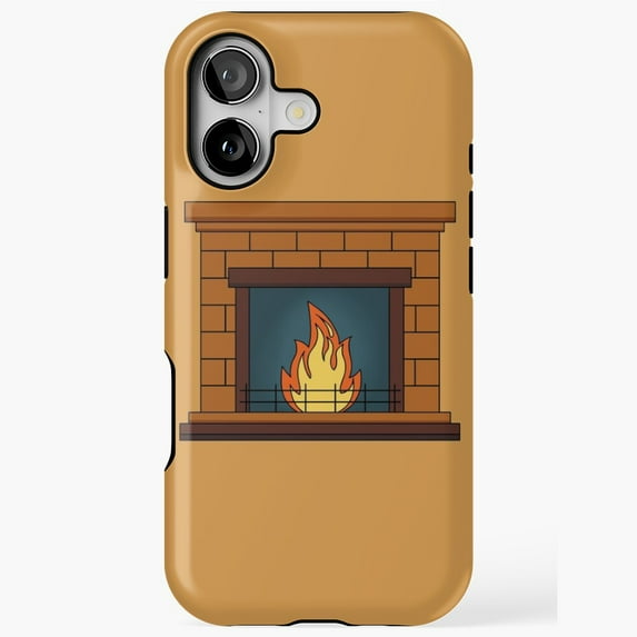 Brick Fireplace Warm Hearth Winter Design Art iPhone Case for iPhone 17 ...