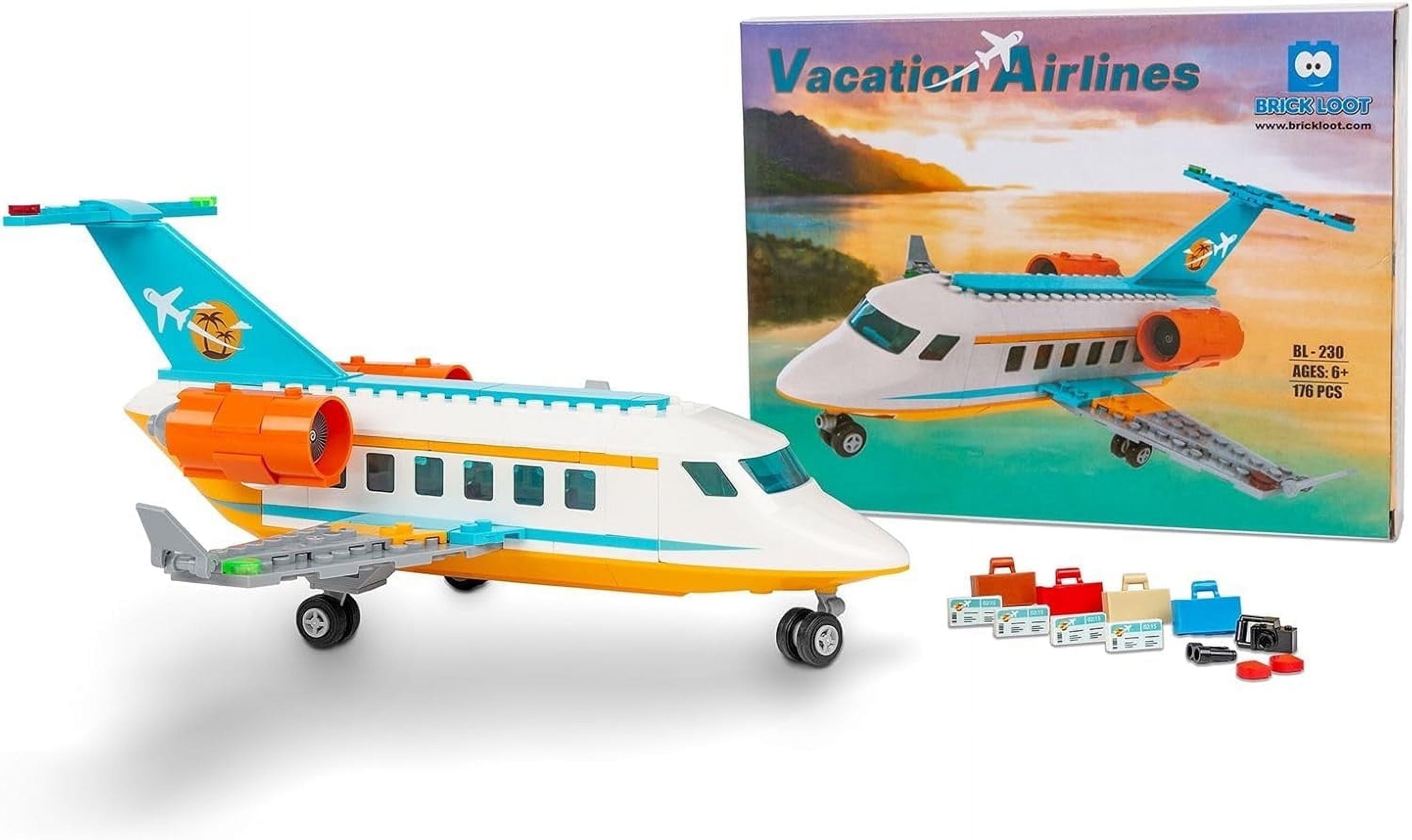Brick Loot Vacation Airlines Passenger Airplane Building Blocks Set ...