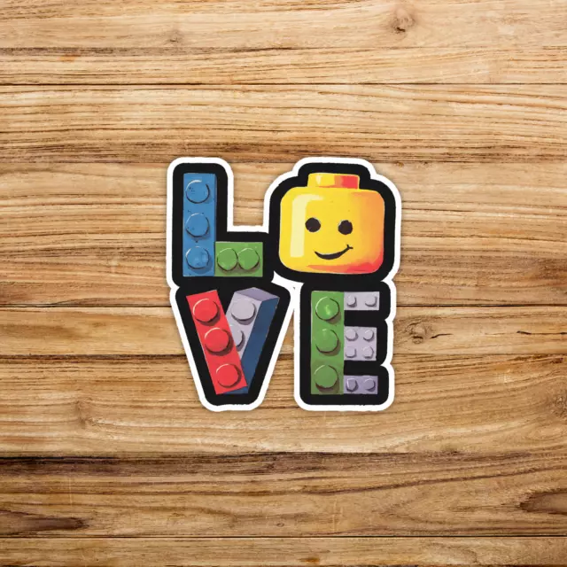 Brick Man Sticker - Colorful, Whimsical Vinyl Decal For Kids ...