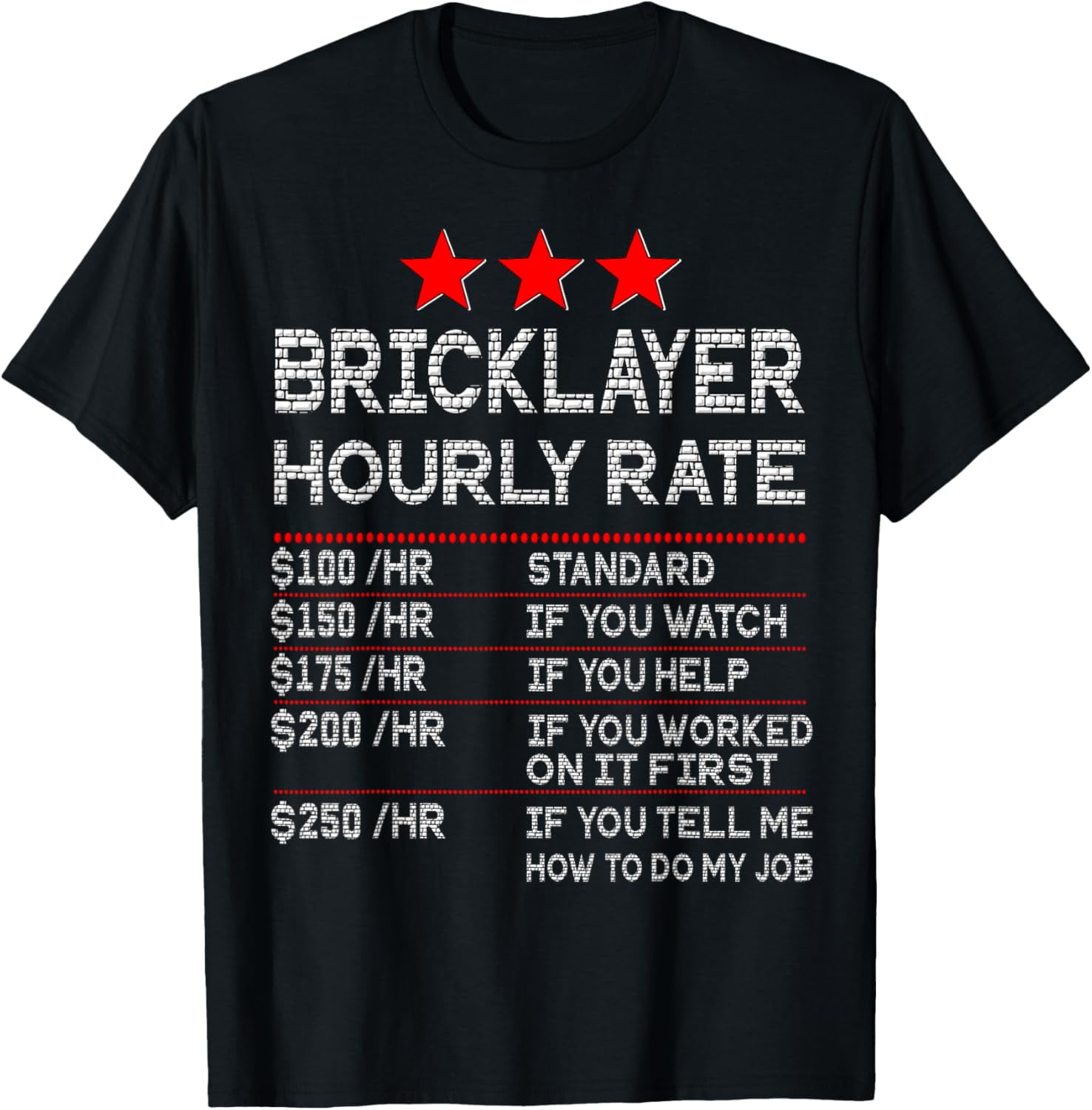 Brick Mason Bricklayer Brickie Brickmason T-Shirt - Walmart.com