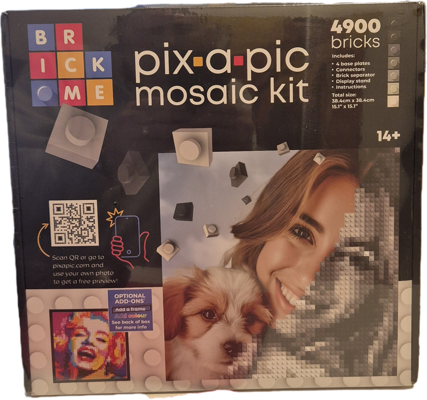 Brick Me Pix-a-Pic Mosaic Kit 4900 Bricks 38.4 x 38.4 cm - Walmart.com