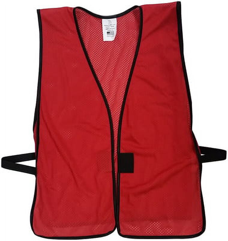 Brick Red Safety Vests - Soft Mesh Plain Vests - Walmart.com