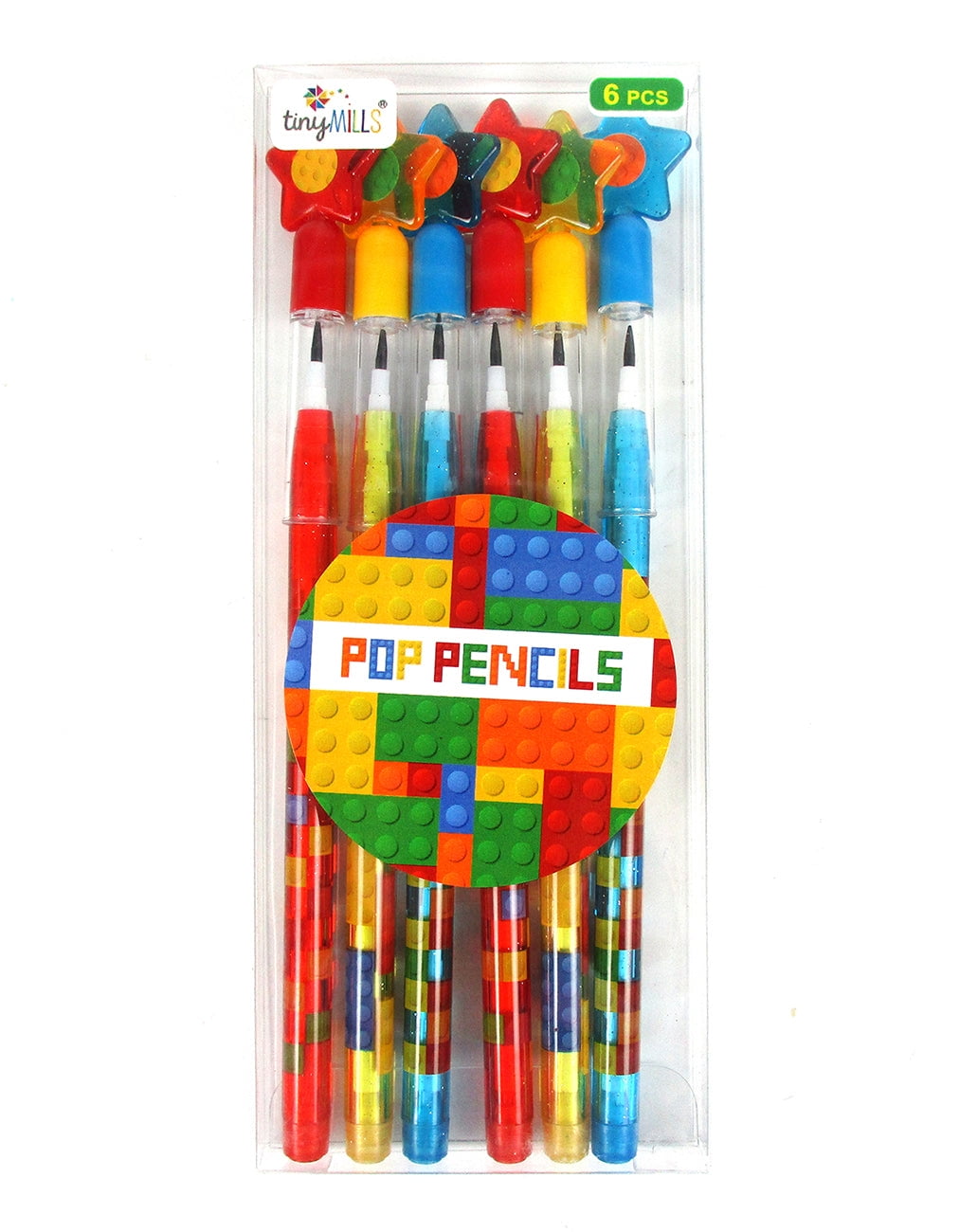 Brick Stackable Point Pencils - Set of 6 - Walmart.com