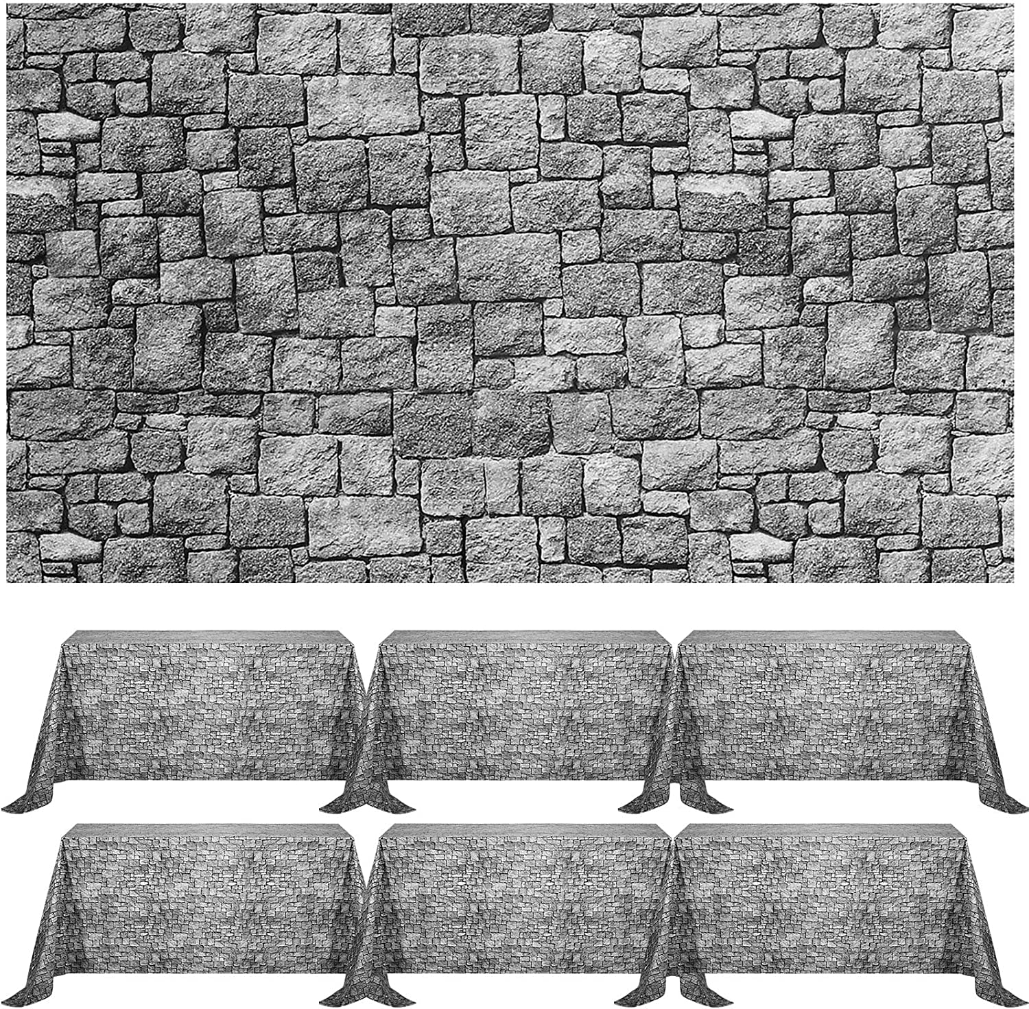 Brick Stone Wall Stone Wall Scene Setter Brick Sheet Wallpaper Curtains ...