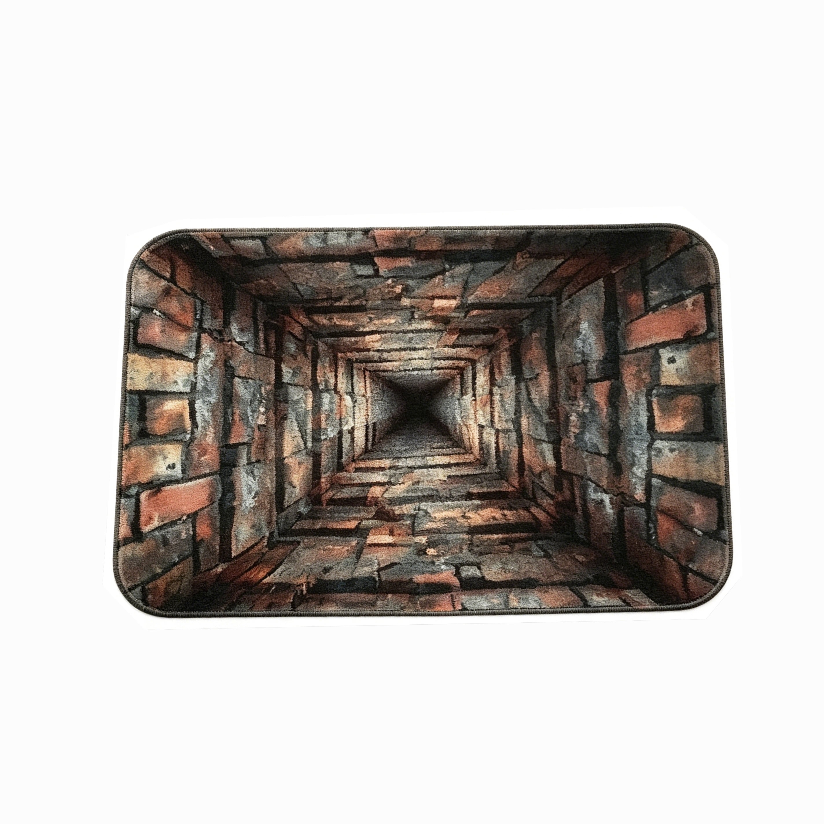 Brick Tunnel 3D Floor Mat Creative Depth Illusion Doormat - Walmart.com