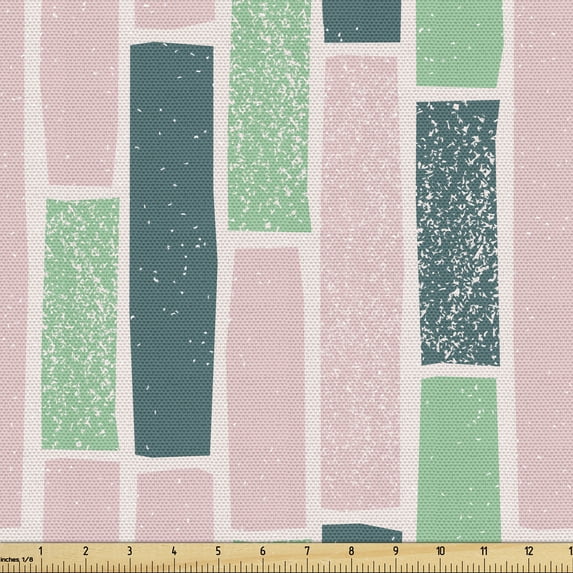 Ambesonne Brick Fabric by the Yard Upholstery, Scandinavian Doodle ...