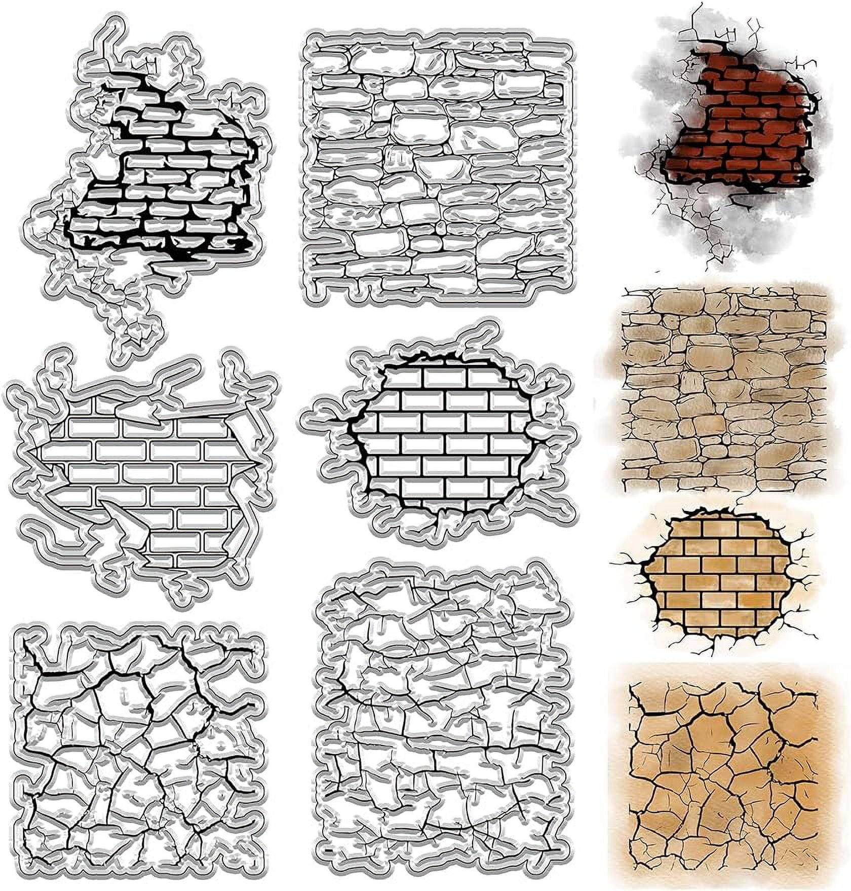 Brick Wall Background Clear Rubber Stamps Shattered Fold Texture ...