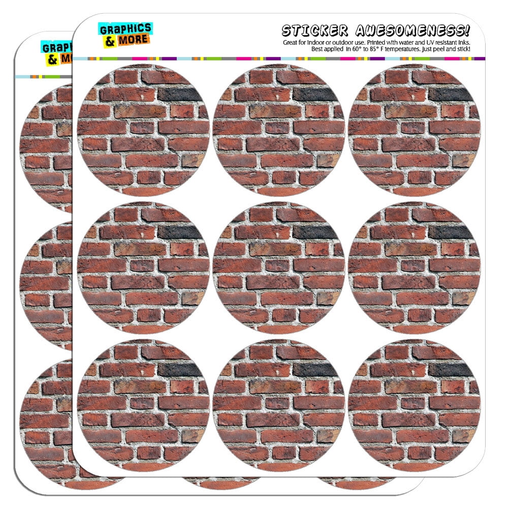 Brick Wall Bricks Mason Masonry 2" Scrapbooking Crafting Stickers ...