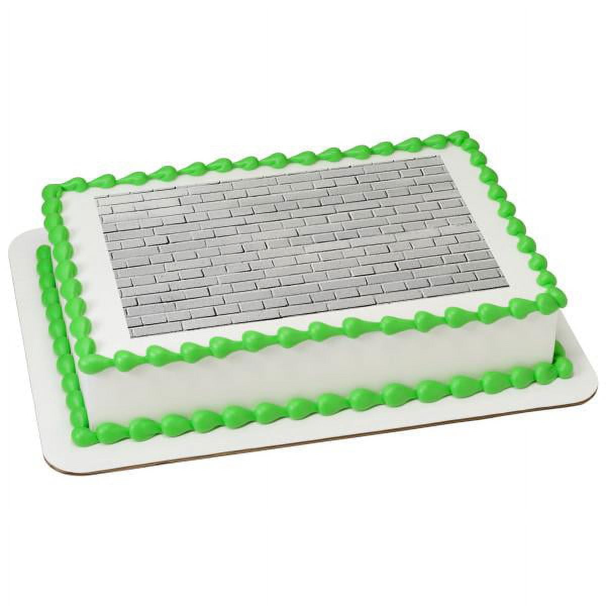 Brick Wall Edible Cake Topper Image - Walmart.com