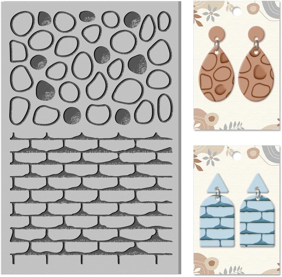 Brick Wall Pattern Clay Texture Mat Clay Modeling Pattern Pad Pebbles ...